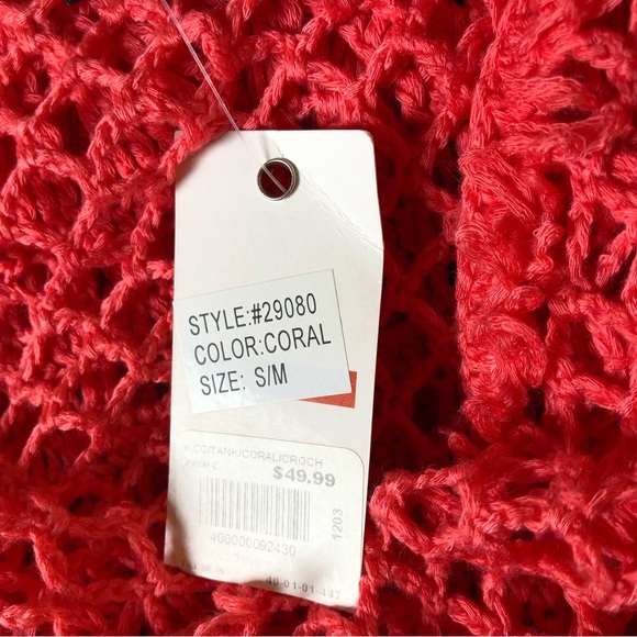 Kaktus | Tops | New Kaktus Crochet Top Open Weave Stunning Deep Coral ...